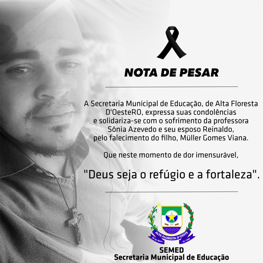 Nota de Pesar – SEMED - Alta Floresta D'Oeste